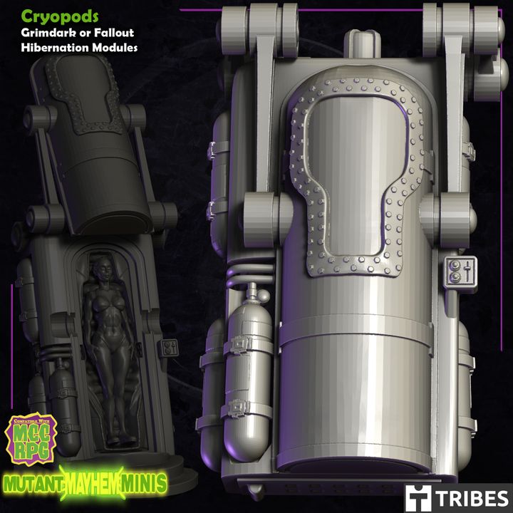 3D Printable CRYOPODS – Grimdark or Fallout Hibernation Modules by Dark ...