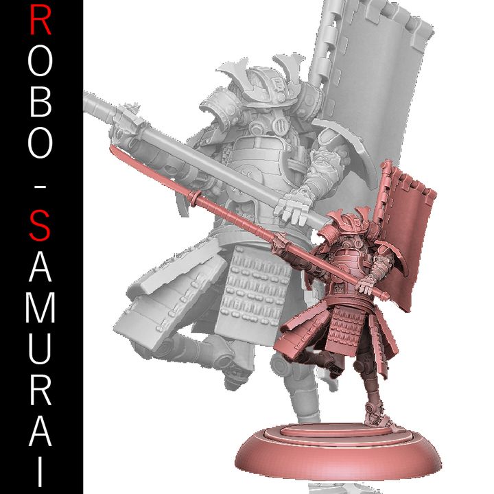 3D Printable Robo Samurai Mk4 by Sharedog Miniatures