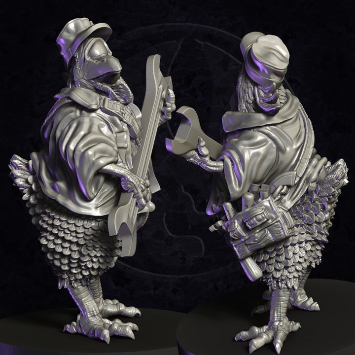 3D Printable GALLUSOID MECHANIC -Mutant Chicken Overlord Mechanical ...