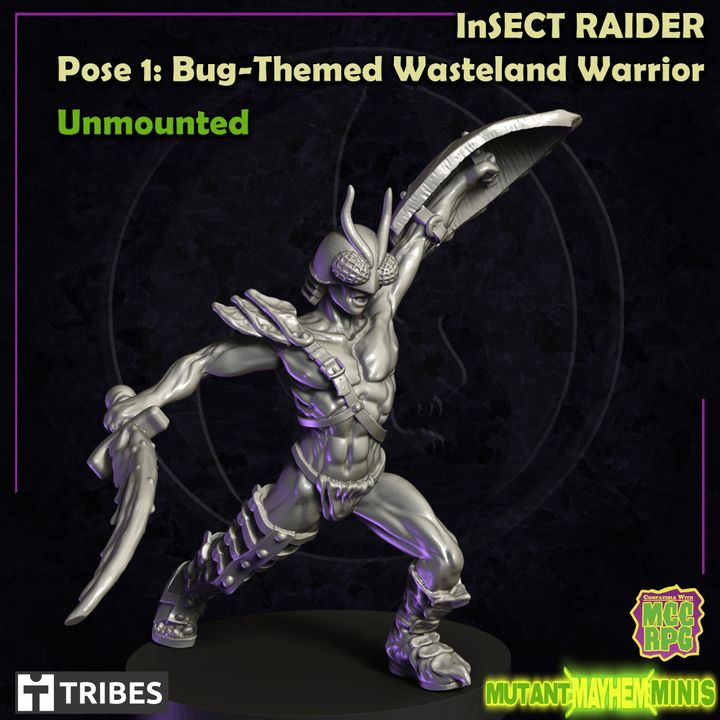 3D Printable InSECT RAIDER Pose 1: Bug-Themed Wasteland Warrior by Dark ...