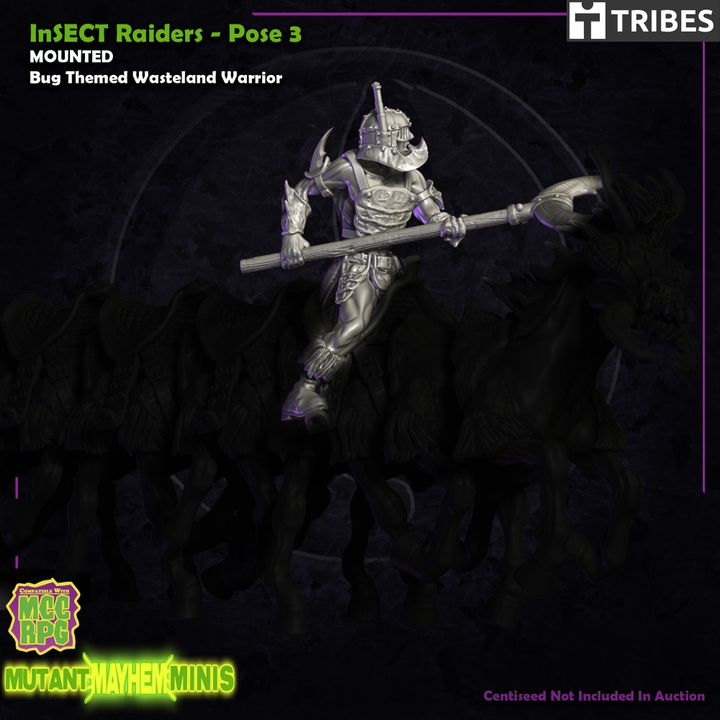 3D Printable InSECT RAIDER Pose 3: Bug-Themed Wasteland Warrior by Dark ...