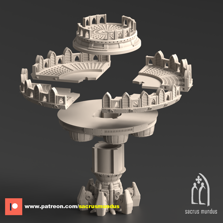3D Printable Hades Ridge Platforms by Sacrusmundus