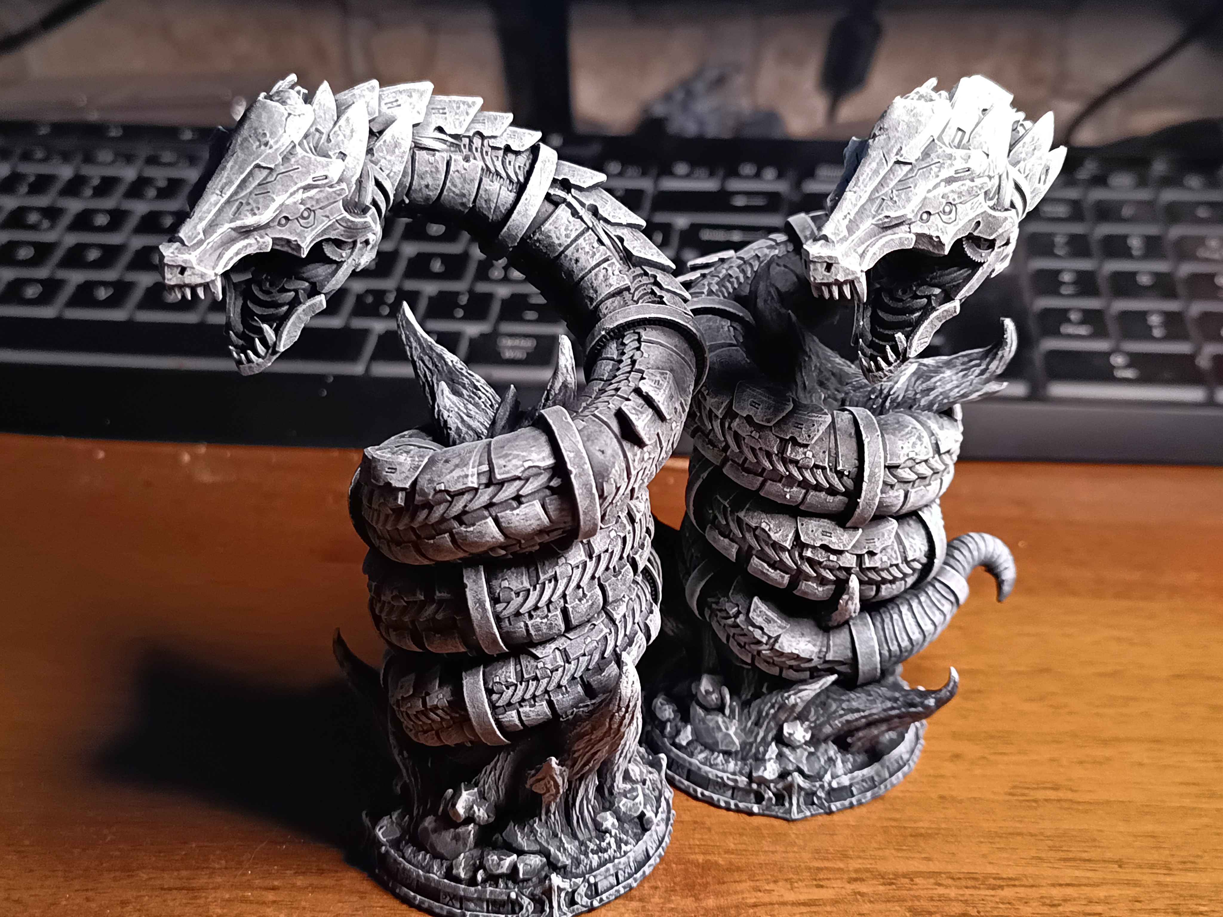3D Printable Gearworn Serpent by Witchsong Miniatures