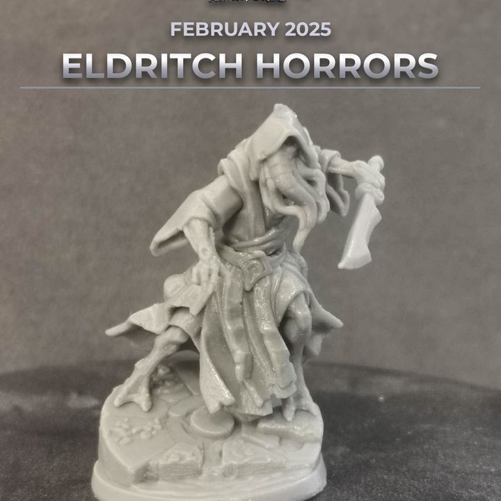 3D Printable Arbiter Miniatures February 2025 Eldritch Horrors Advanced ...