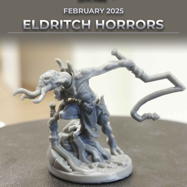 3D Printable Arbiter Miniatures February 2025 Eldritch Horrors Advanced ...