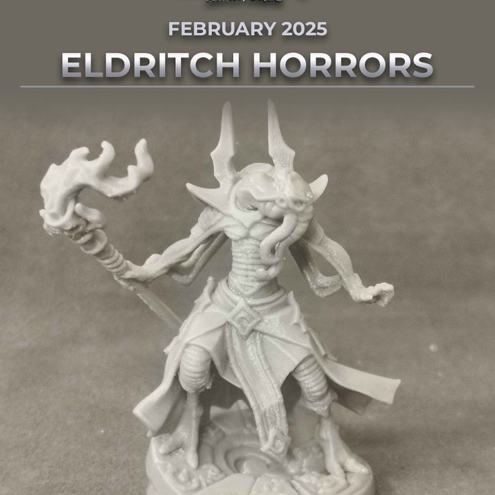 3D Printable Arbiter Miniatures February 2025 Eldritch Horrors Advanced ...