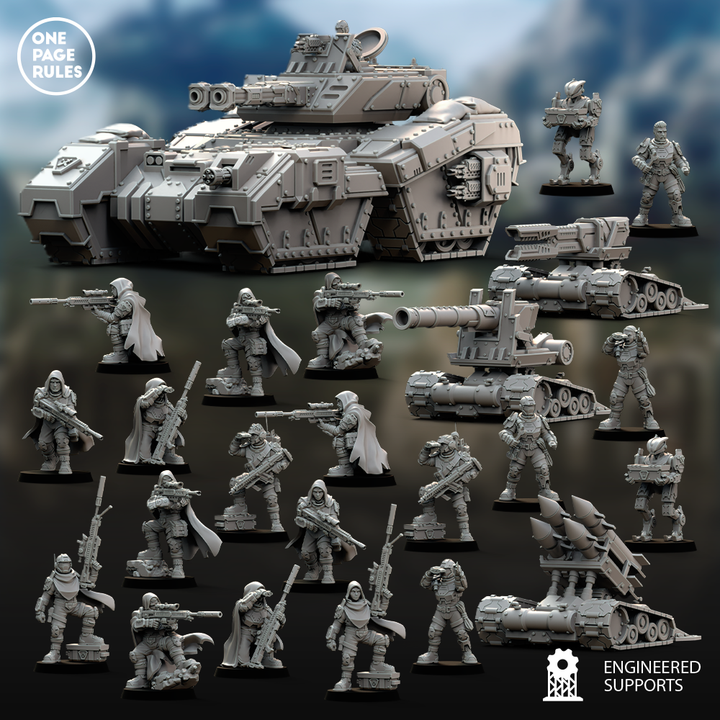 3D Printable Human Defense Force (HDF) - Release #4 by One Page Rules