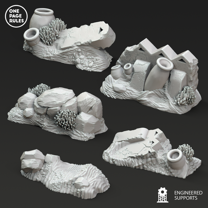 3D Printable Desert Small Terrain by One Page Rules