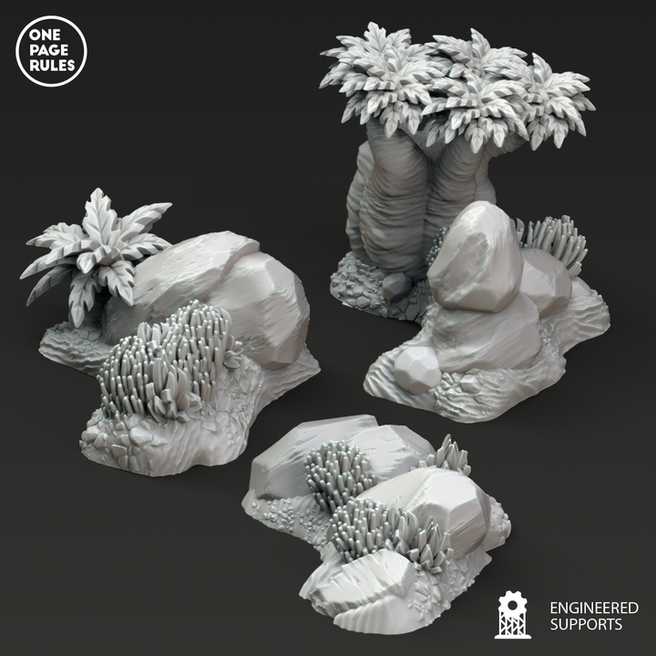 3D Printable Desert Small Terrain by One Page Rules