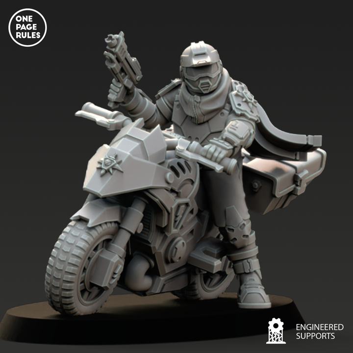 3D Printable Company Leader on Combat Bike - Human Defense Force by One ...