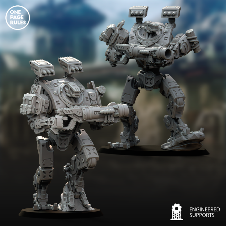 3D Printable Light Walker - Human Defense Force by One Page Rules
