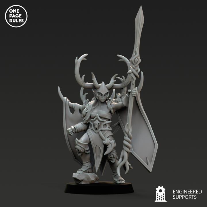3D Printable Grove Champion - Wood Elves by One Page Rules
