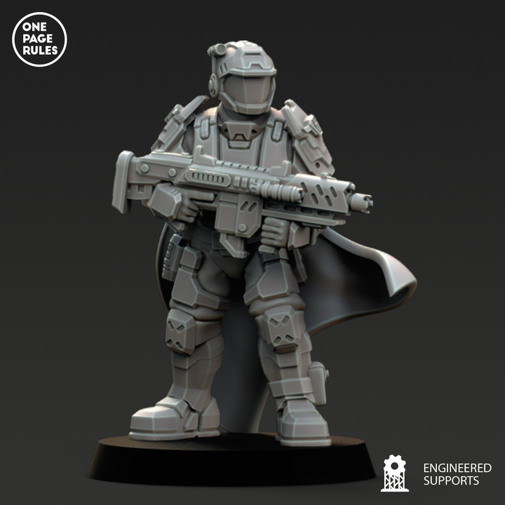 3D Printable Storm Troopers - Human Defense Force by One Page Rules