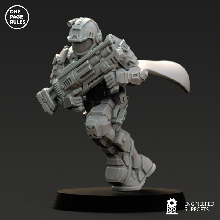 3D Printable Storm Troopers - Human Defense Force by One Page Rules