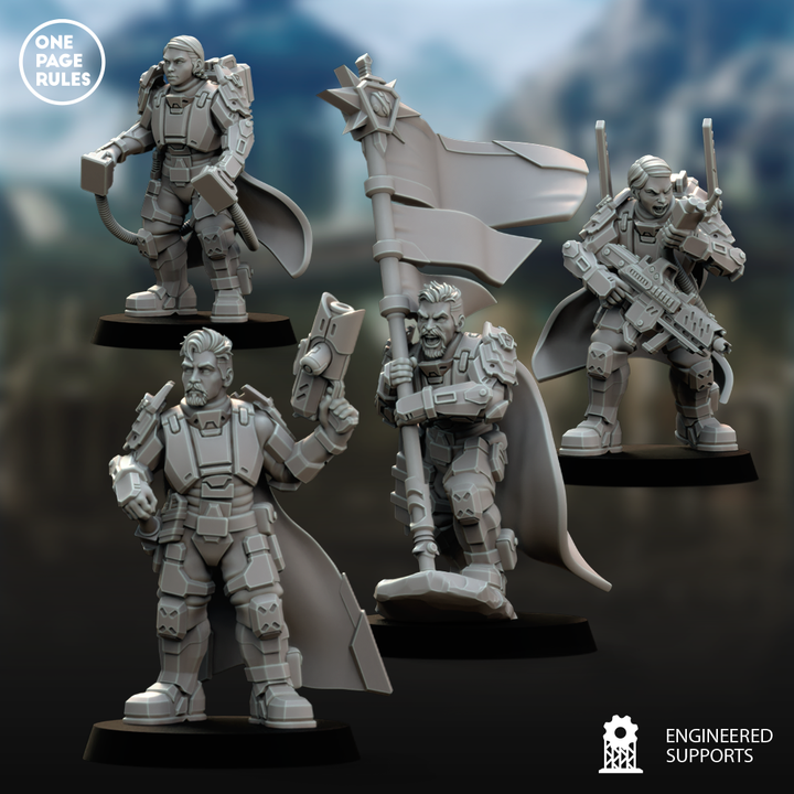 3D Printable Storm Troopers - Human Defense Force by One Page Rules
