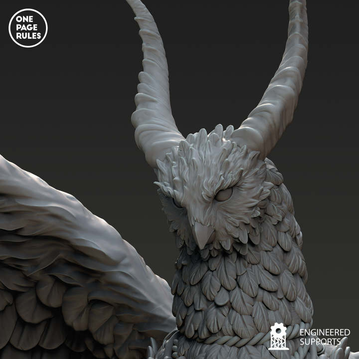 3D Printable Great Owl Chimera - Wood Elves by One Page Rules