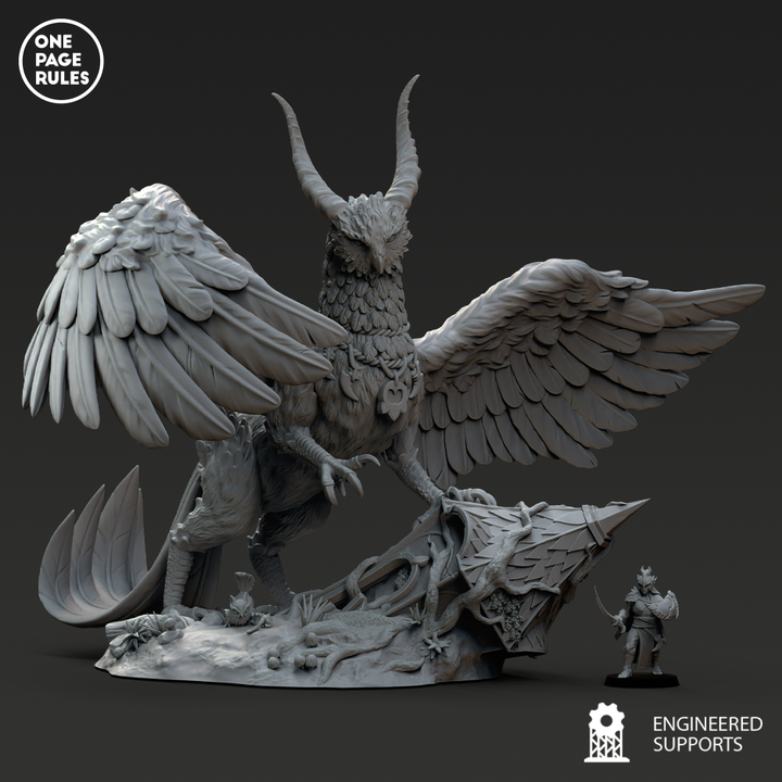 3D Printable Great Owl Chimera - Wood Elves by One Page Rules