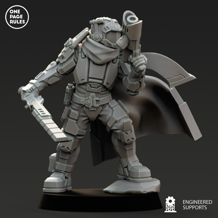 3D Printable Storm Leader - Human Defense Force by One Page Rules