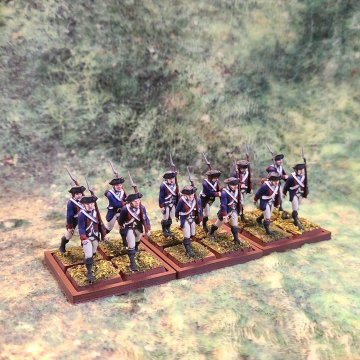 3D Print of Infanterie in uniforme (walking) for American Revolutionary ...