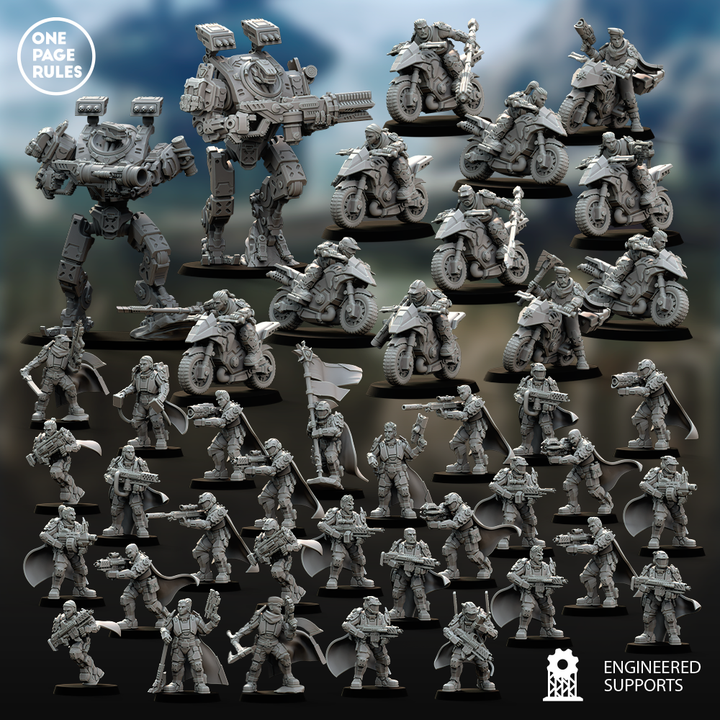3D Printable Human Defense Force (HDF) - Release #5 by One Page Rules