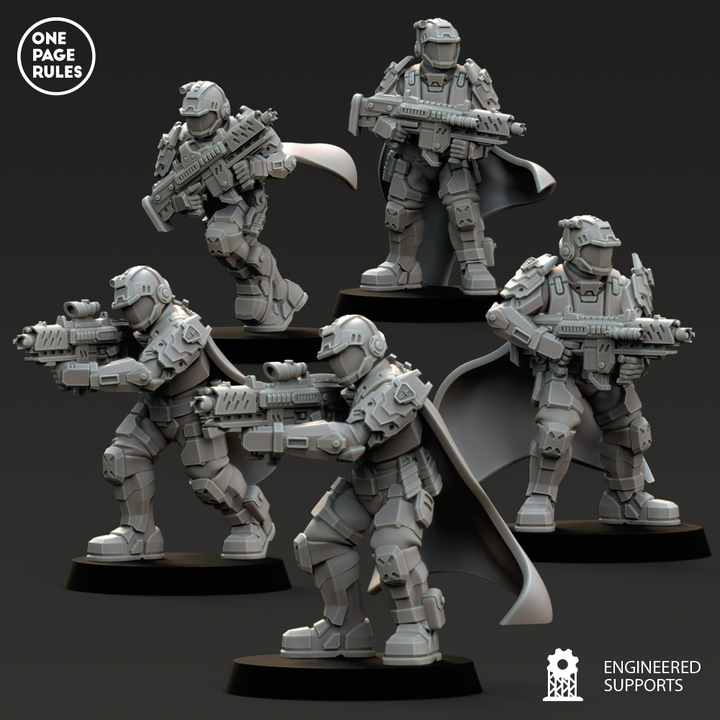 3D Printable Human Defense Force (HDF) - Release #5 by One Page Rules