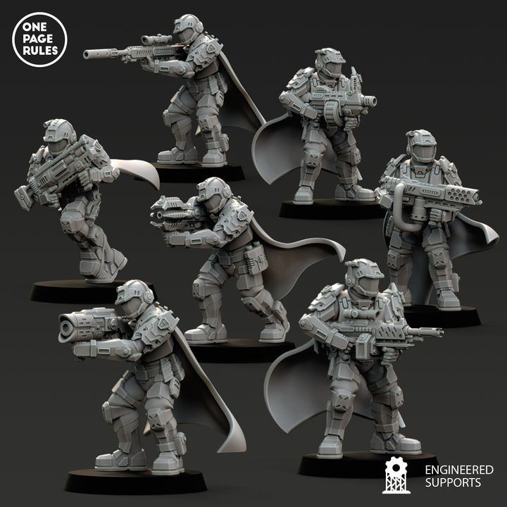 3D Printable Human Defense Force (HDF) - Release #5 by One Page Rules