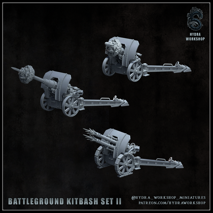 3D Printable Battleground kitbash set II by Hydra workshop miniatures