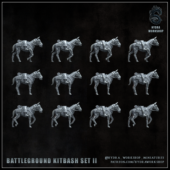 3D Printable Battleground kitbash set II by Hydra workshop miniatures