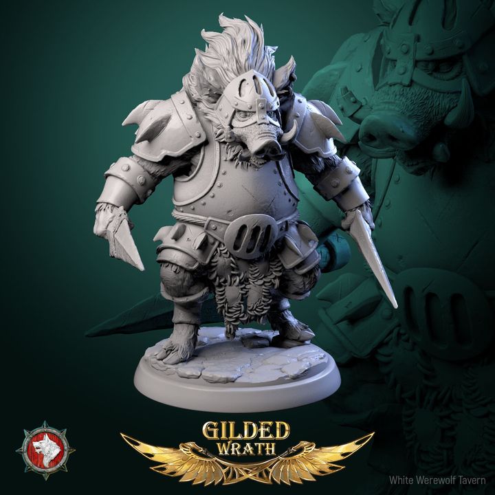 3D Printable Iron Tusk Enforcers set, 6 miniatures 32mm pre-supported ...