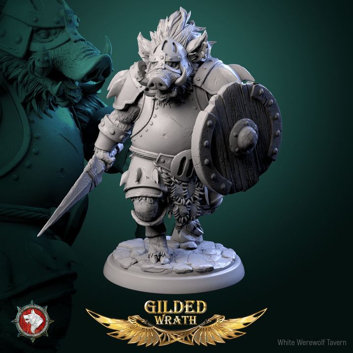 3D Printable Iron Tusk Enforcers set, 6 miniatures 32mm pre-supported ...