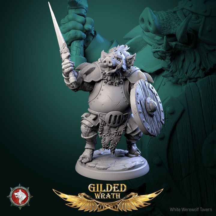 3D Printable Iron Tusk Enforcers set, 6 miniatures 32mm pre-supported ...