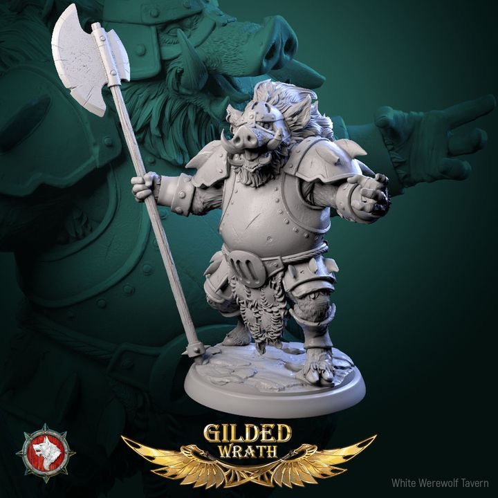 3D Printable Iron Tusk Enforcers set, 6 miniatures 32mm pre-supported ...