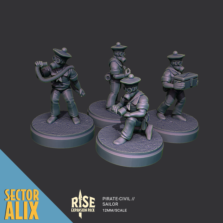3D Printable SECTOR AL-IX - Rise Character Pack by Bishok