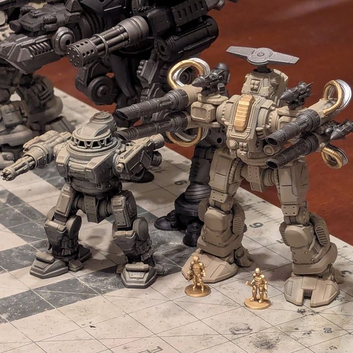 3D Printable Project Fusileer-15mm Air Defense Mech (1/100th Scale) by ...