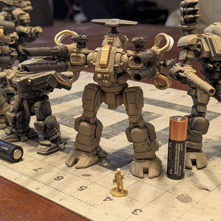 3D Printable Project Fusileer-15mm Air Defense Mech (1/100th Scale) by ...