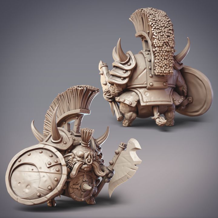 3D Printable Boar folk Heavy Warrior Hero - Zarnok, Goksagu Weaponsmith ...