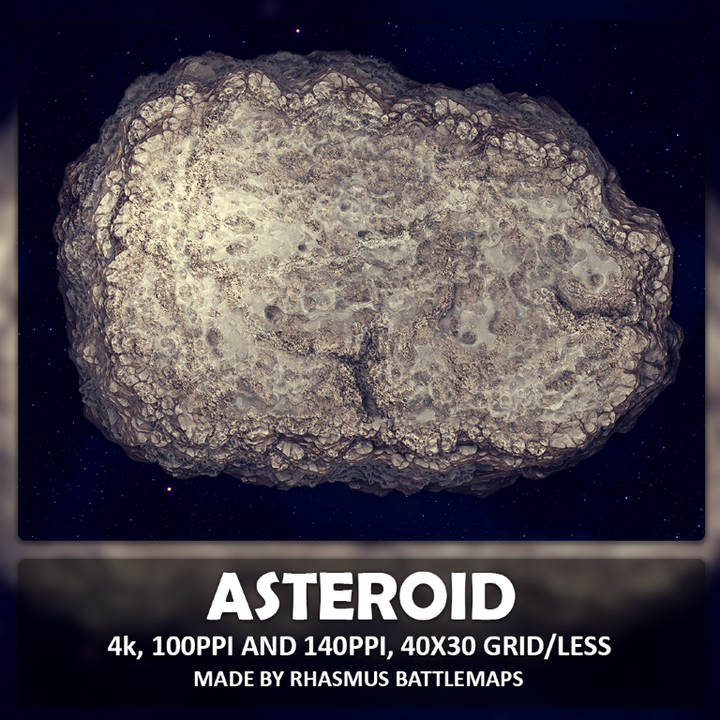 3D Printable Asteroid Map by Rhasmus Battlemaps