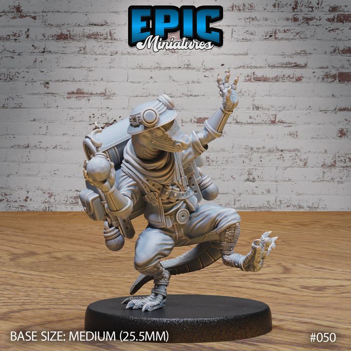 3D Printable Brave Lizard Adventurer Bomb / Reptilian Humanoid ...