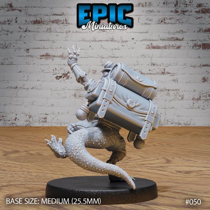 3D Printable Brave Lizard Adventurer Bomb / Reptilian Humanoid ...