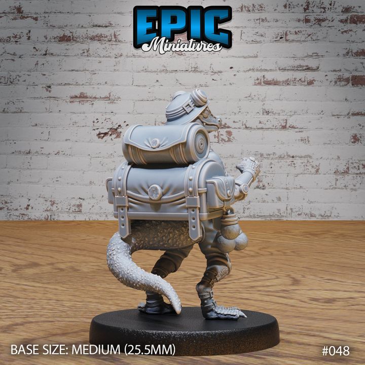 3D Printable Brave Lizard Adventurer Set / Reptilian Humanoid ...