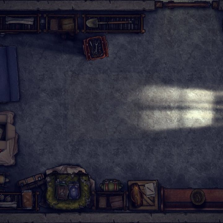 3D Printable Basement Map by Rhasmus Battlemaps