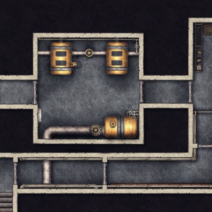3D Printable Basement Entrance Map by Rhasmus Battlemaps