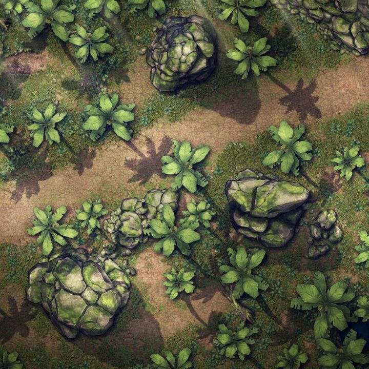 3D Printable Big Jungle Map by Rhasmus Battlemaps