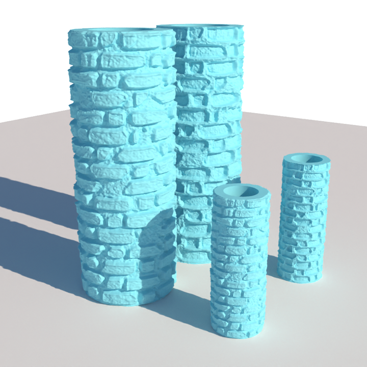 3D Printable Texture Roller - Brick A by Terrain Trove