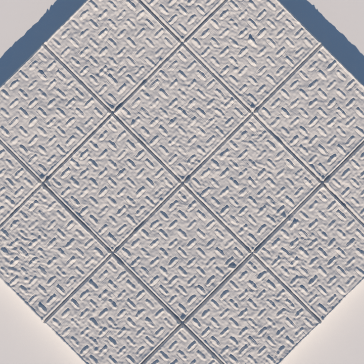 3D Printable Texture Roller - Metal Tile B by Terrain Trove