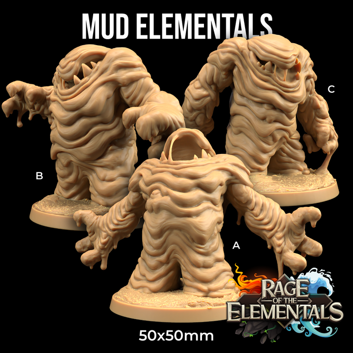 3D Printable Mud Elementals | PRESUPPORTED | Rage of The Elementals by ...