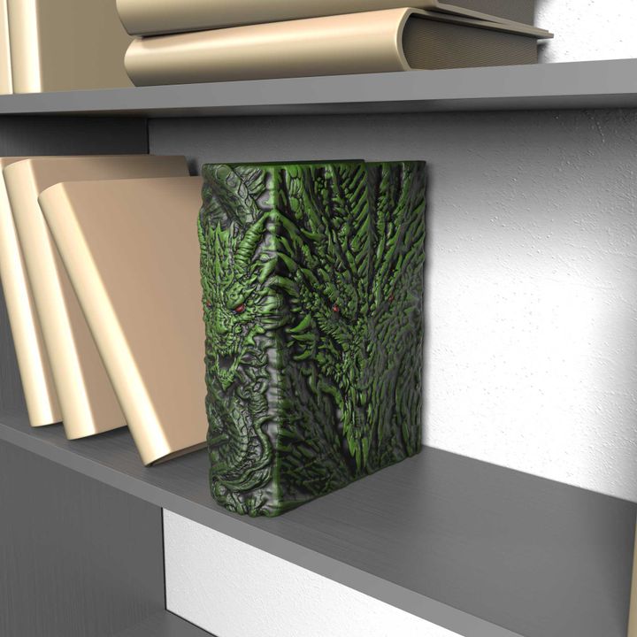 3D Printable Dragon Book Nook & Ends STL File | Organizer Box for ...