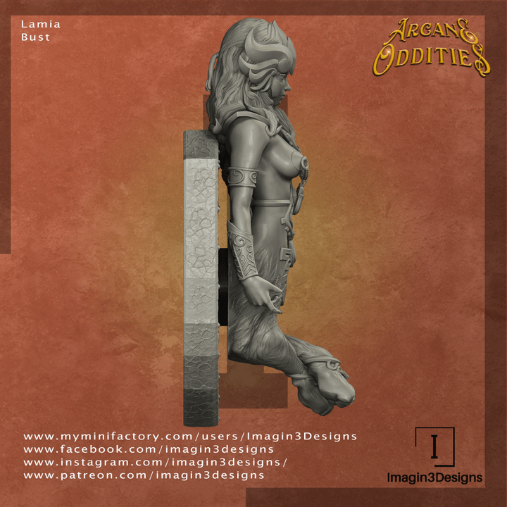 3D Printable Lamia Bust by Imagin3Designs