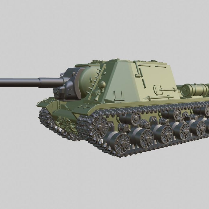 3D Printable ISU-152 (Zveroboy) Heavy SPG (USSR, WW2) by Wargame3d