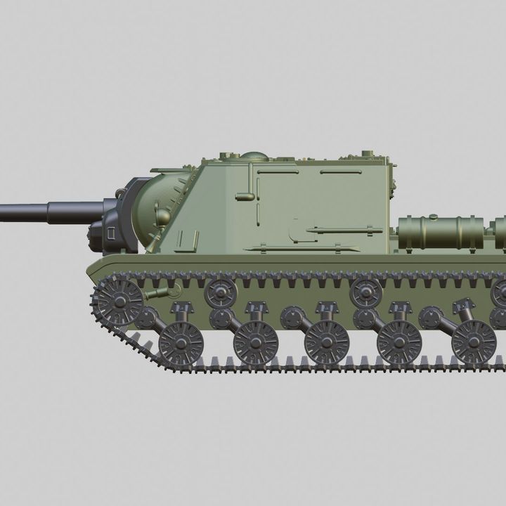 3D Printable ISU-152 (Zveroboy) Heavy SPG (USSR, WW2) by Wargame3d